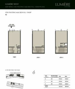 Mặt bằng layout Shophouse Lumiere Riverside cập nhập 12/2025