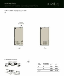 Mặt bằng layout Shophouse Lumiere Riverside cập nhập 12/2025