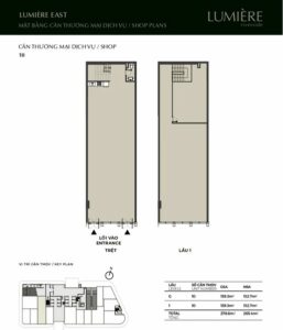 Mặt bằng layout Shophouse Lumiere Riverside cập nhập 12/2025