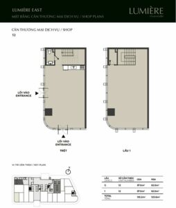 Mặt bằng layout Shophouse Lumiere Riverside cập nhập 12/2025