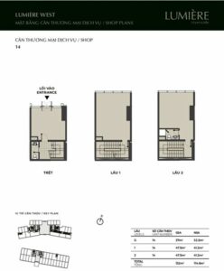 Mặt bằng layout Shophouse Lumiere Riverside cập nhập 12/2025