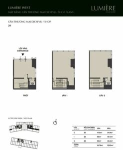 Mặt bằng layout Shophouse Lumiere Riverside cập nhập 12/2025